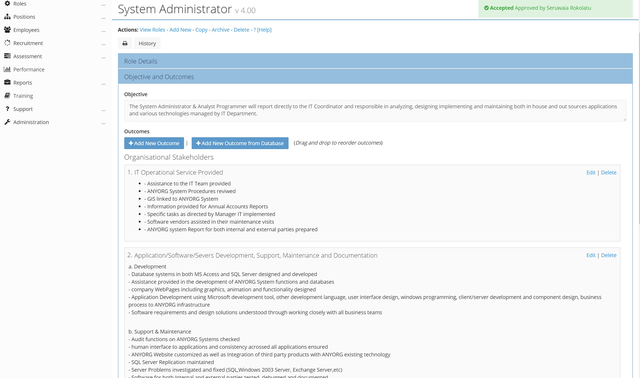 Role Design – HRmonise